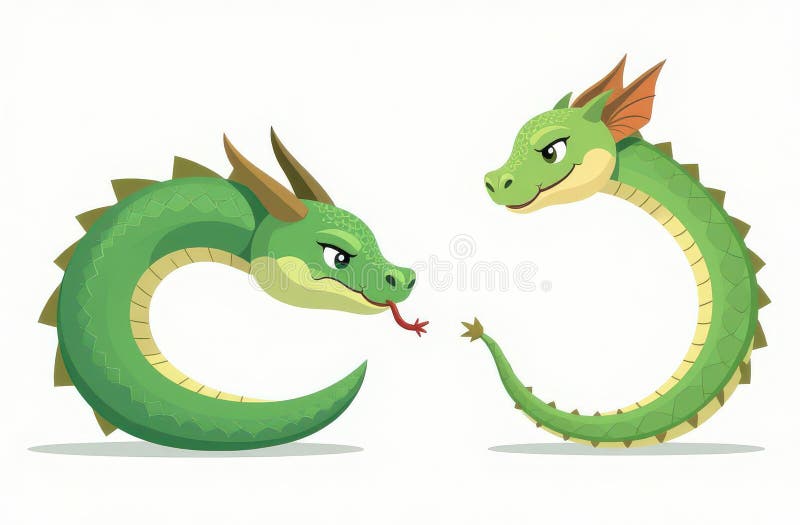 Big and Small Dragons on a White Background Stock Photo - Image of ...