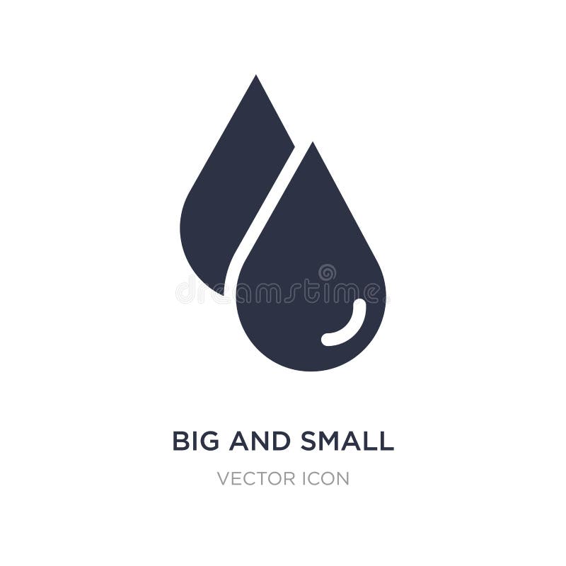 Big and Small Drops Icon on White Background. Simple Element ...