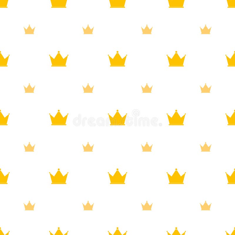 Big and Small Gold Crown Icons on White Background Stock Vector ...