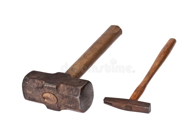 Big a small hammers stock image. Image of dirty, rusty - 18636389