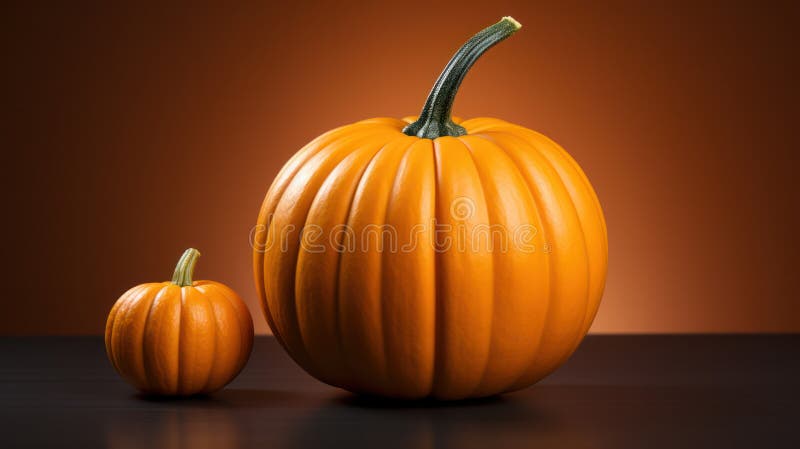 Big and Small Pumpkins in Perfect Harmony Stock Illustration ...