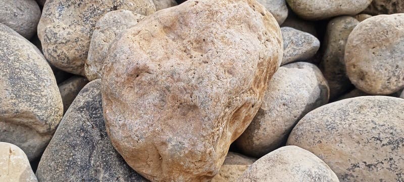 Big and Small Rocks by the River Stock Photo - Image of stonewall, rock ...