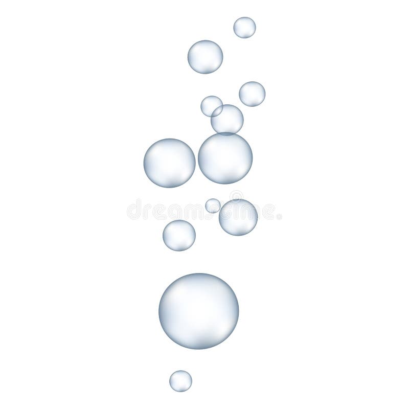 Big and Small Round Bubbles on Transparent Stock Vector - Illustration ...