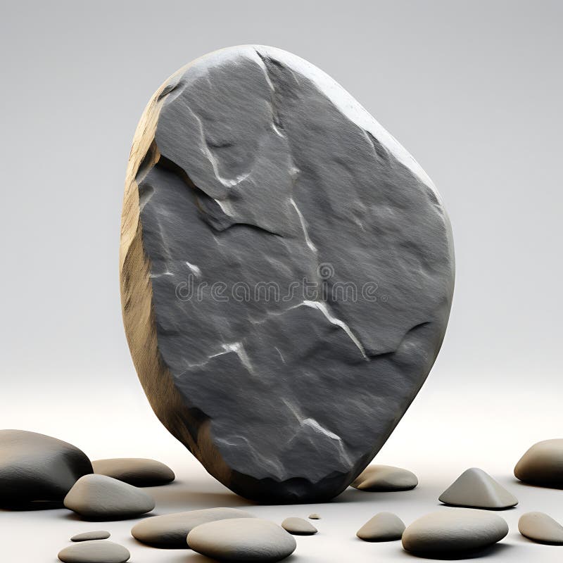 Big and Small Stones on White Background Stock Illustration ...