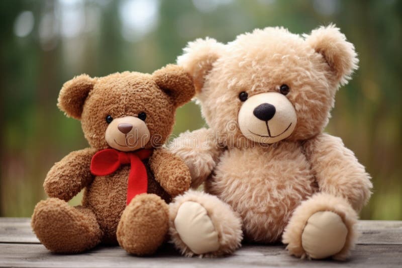 Big and Small Teddy Bears Together Stock Photo - Image of love ...