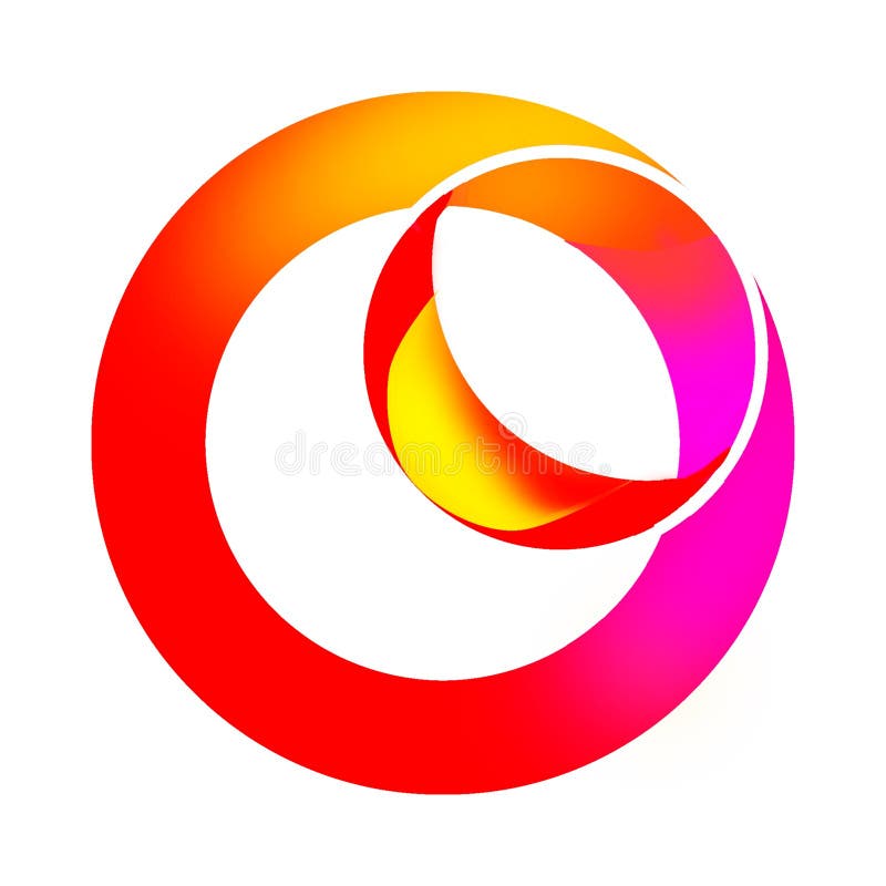 Big and Small Two Circle Logo Design Stock Illustration - Illustration ...