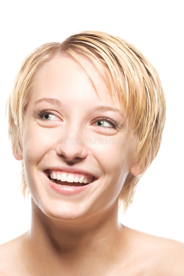 Big smile from a blond stock image. Image of woman, person - 10493857