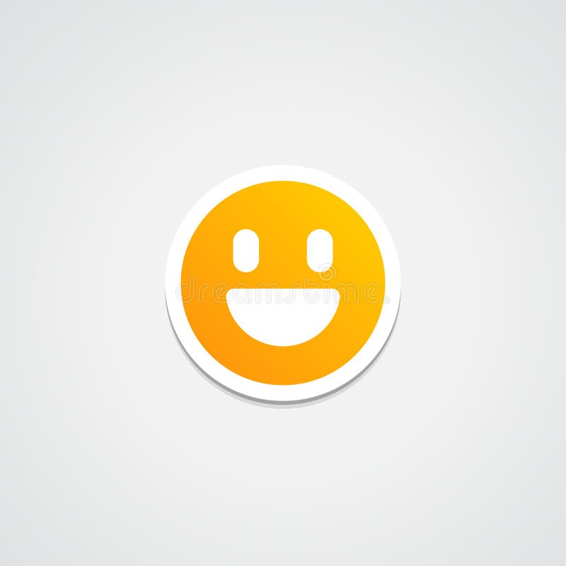 Big Smile Emoji Sticker stock illustration. Illustration of emoji ...