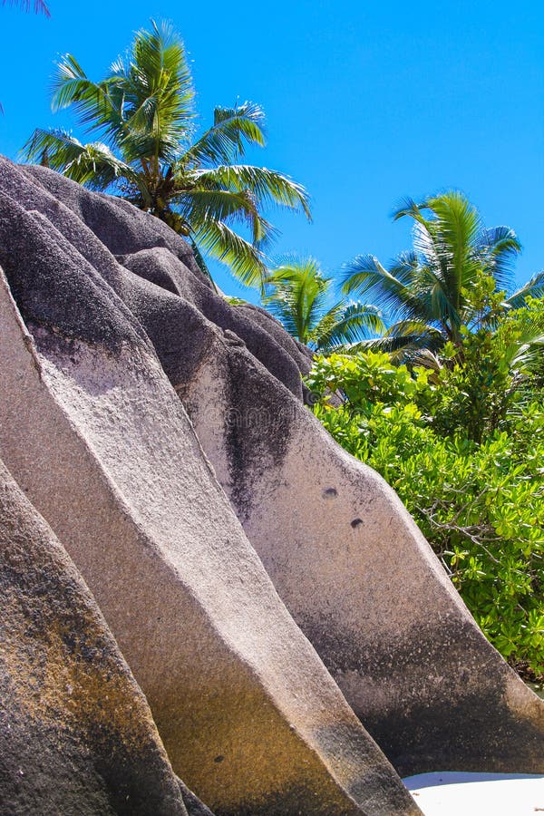 Big Smooth Rocky Coast on Seychelles Stock Image - Image of horizon ...