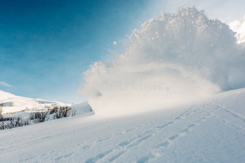 Big snow explosion stock image. Image of field, outdoors - 90928901