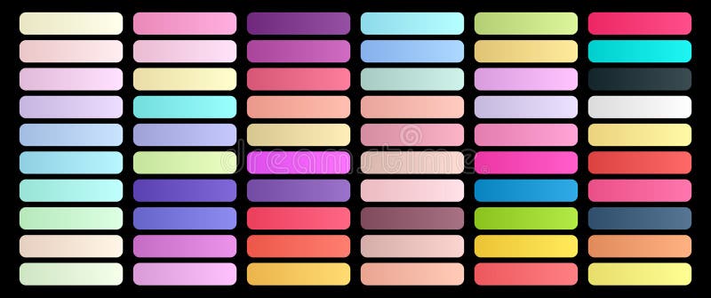 Big Soft Color Gradients Set Stock Vector - Illustration of yellow ...