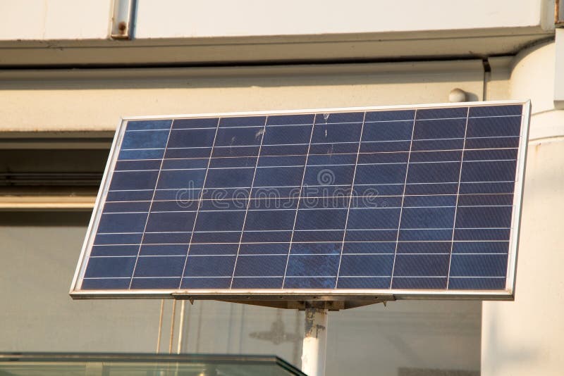 Big solar panel close-up stock photo. Image of generation - 171561654