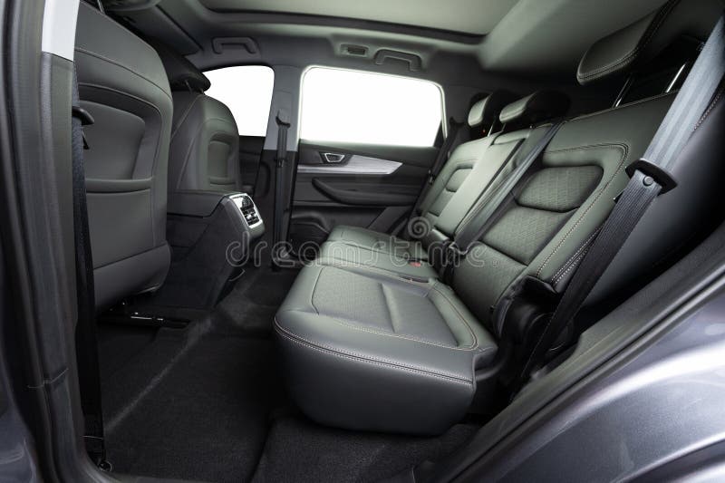 Big spacious car interior stock image. Image of seat - 336220373