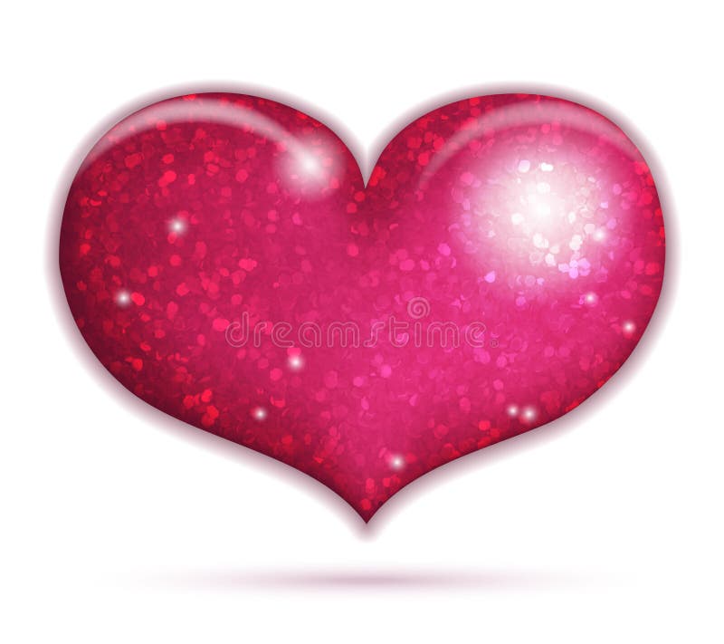 Fuchsia Gradient Heart Design Stock Illustration - Illustration of ...