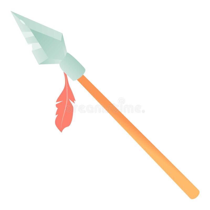 Big Spear Icon, Cartoon Style Stock Vector - Illustration of sign, kill ...