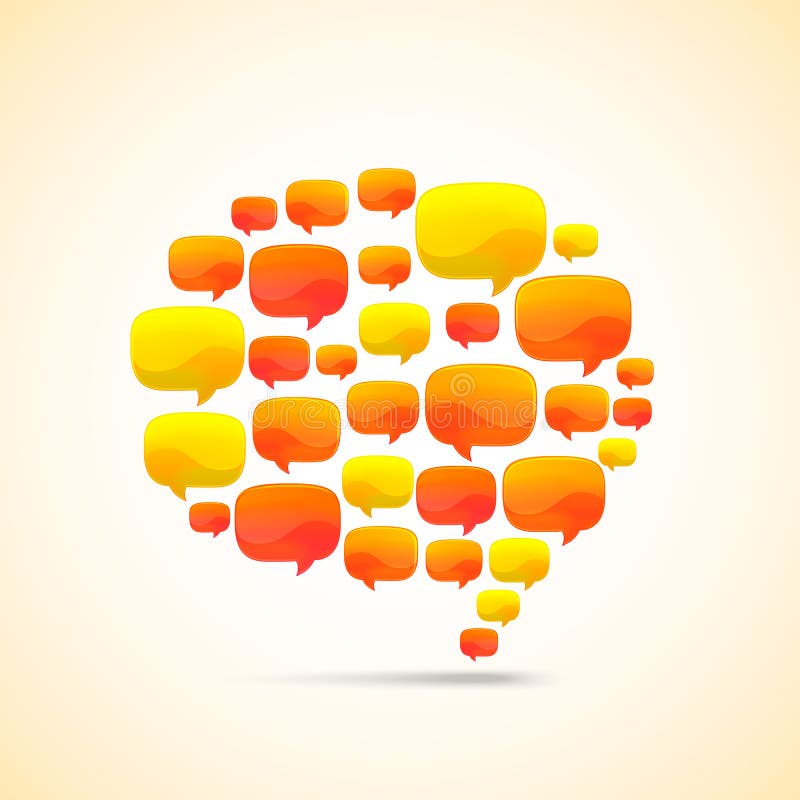 Big speech bubble stock illustration. Illustration of message - 24175404