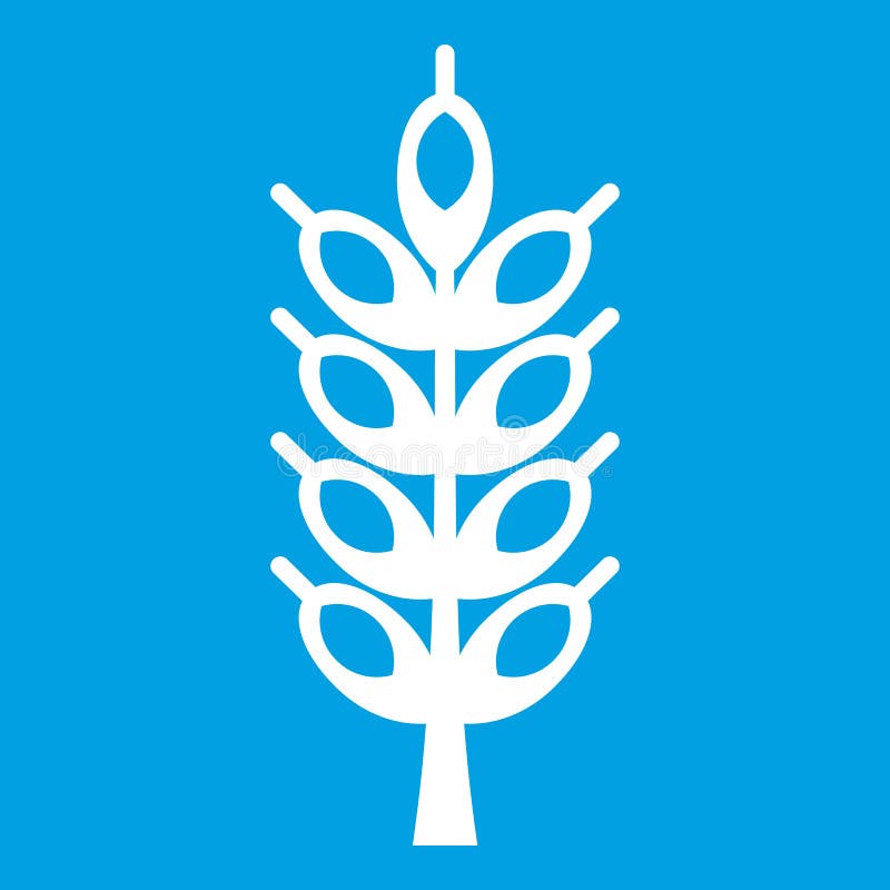 Big spike icon white stock vector. Illustration of barley - 96410668