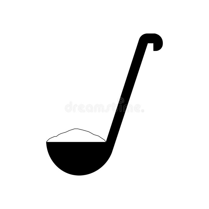 Big Spoon Black Sign Icon. Vector Illustration Eps 10 Stock ...