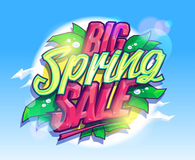 Big Spring Sale Banner, Fresh Spring Design Concept Stock Vector ...