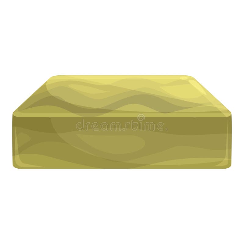 Big Square Butter Block Sitting on Countertop Stock Vector ...