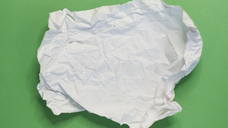Big Square Crumpled Paper on a Green Background Stock Image - Image of ...