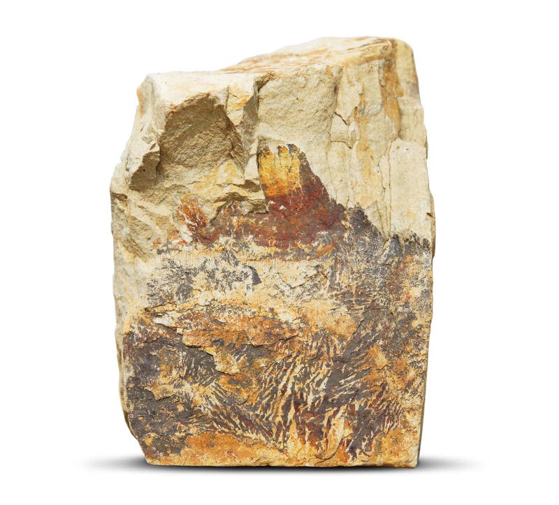 Big Square Shaped Rock with a Shadow Stock Image - Image of isolated ...