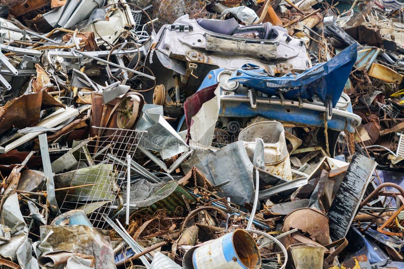 Big Stack of Different Household and Industrial Scrap Metal Stock Image ...