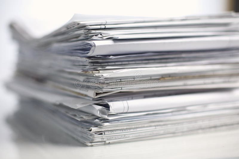 Big Stack of Papers ,documents on the Desk Stock Photo - Image of heap ...