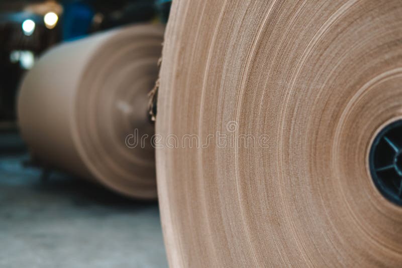 Big Stack of Printing Paper Rolls in Warehouse. the Concept of ...
