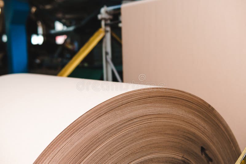 Big Stack of Printing Paper Rolls in Warehouse. the Concept of ...