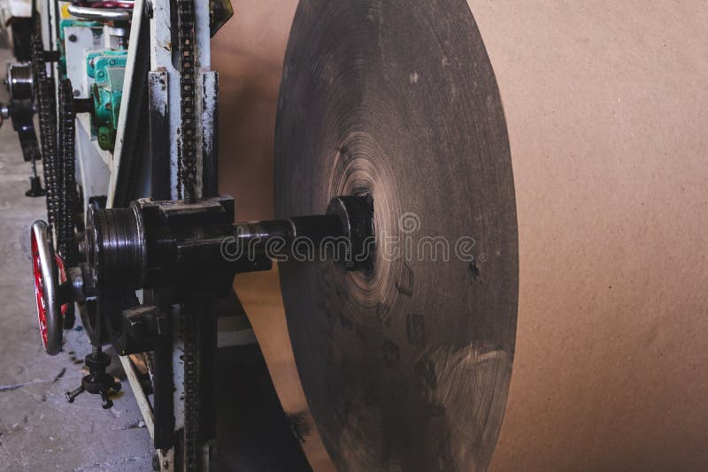 Big Stack of Printing Paper Rolls in Warehouse. the Concept of ...