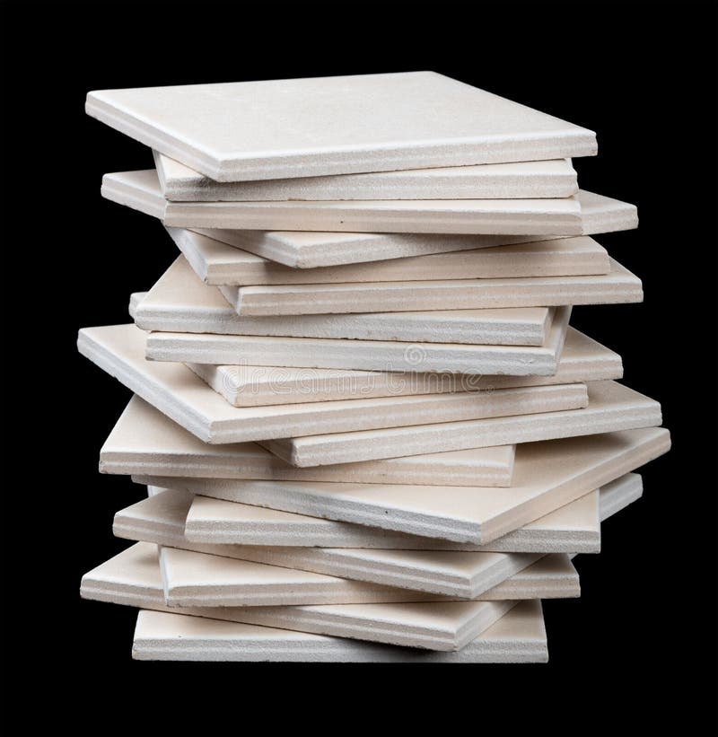 Big Stack of Tiles, Front View Stock Photo - Image of sampler, tile ...