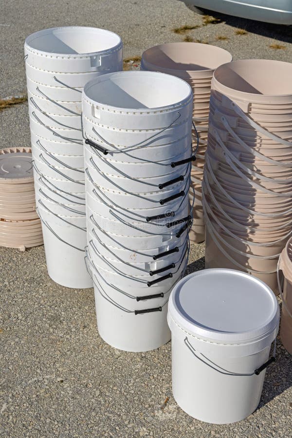 Paint Buckets stock photo. Image of outside, bucket - 231499170