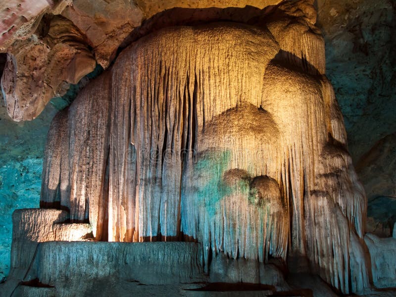 Big stalactite wall stock image. Image of asia, natural - 14678299