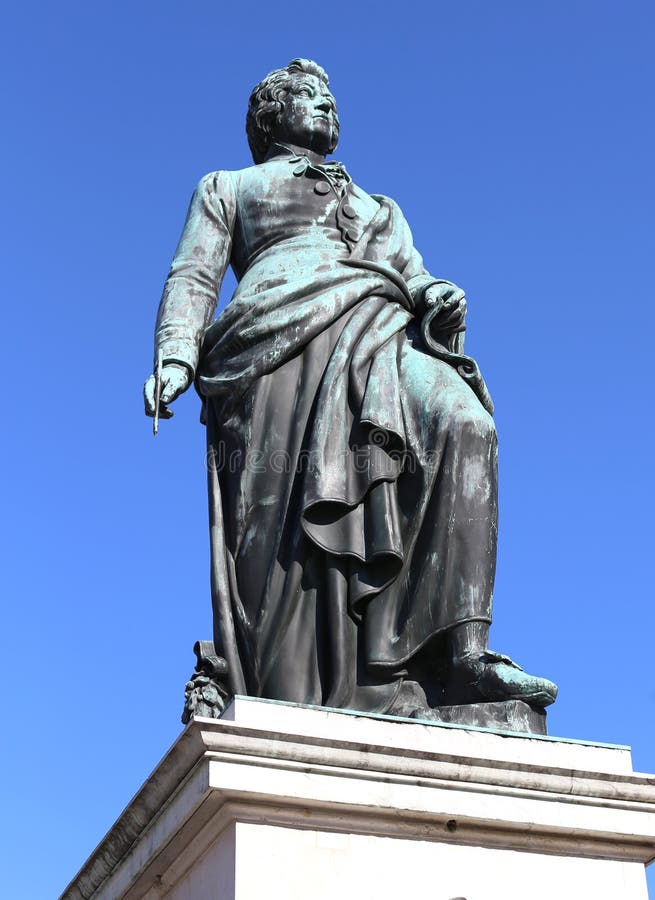 Statue of Composer Called Wolfgang Amadeus MOZART in Salzburg Stock ...
