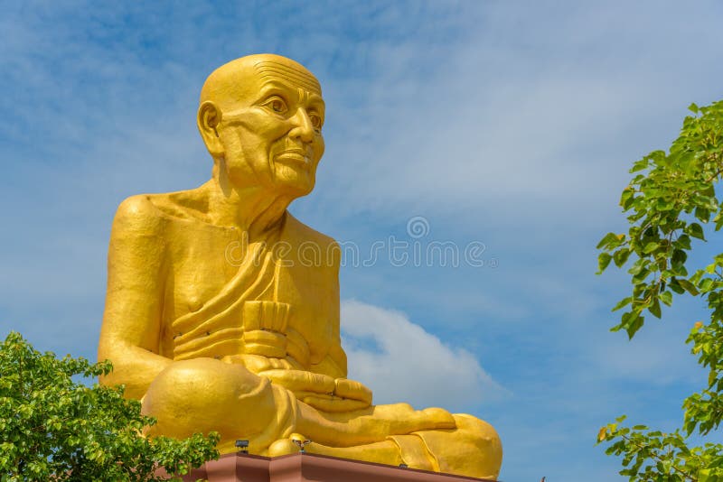 The Big Statue of Luang Phor Thuad in Ang Thong, Thailand. Stock Image ...