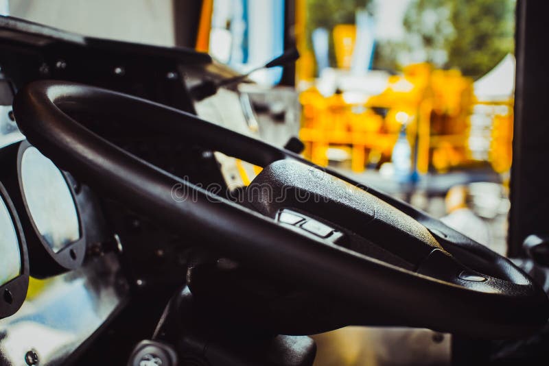 Big steering wheel stock photo. Image of details, empty - 94520544