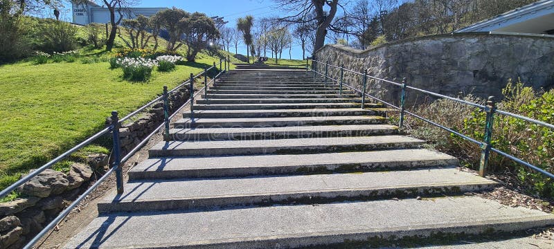 Big steps await stock image. Image of wall, waterway - 216663695