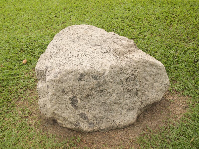 Big stone on grass stock photo. Image of nature, tranquil - 192387234