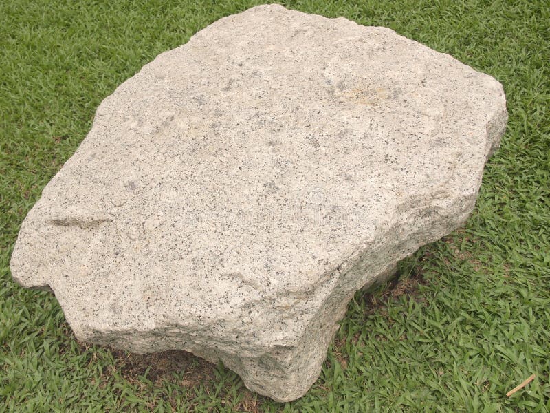 Big stone on the grass stock image. Image of summer - 192384915