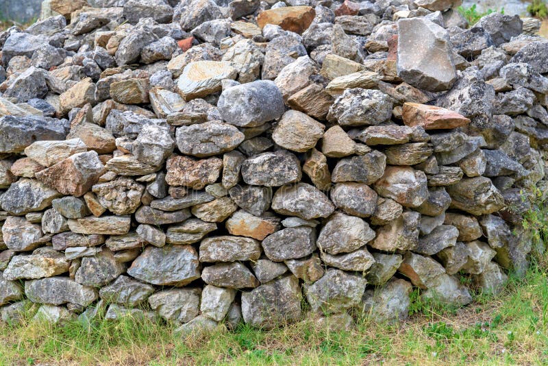 Big stone heap stock photo. Image of grass, ancient - 139812608
