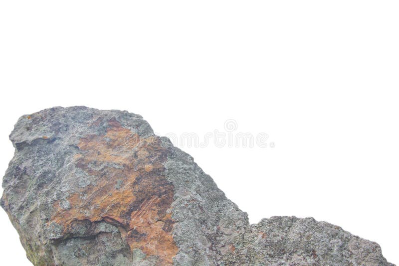 Big Stone Object Nature Mineral Rock of Granite Isolated White ...