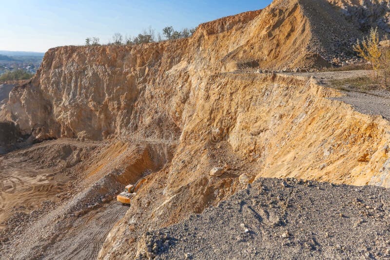 Big stone quarry in Serbia stock image. Image of hill - 66613225