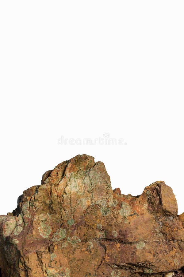 Big Stone is Very Beautiful Pattern on White Background. Stock Image ...