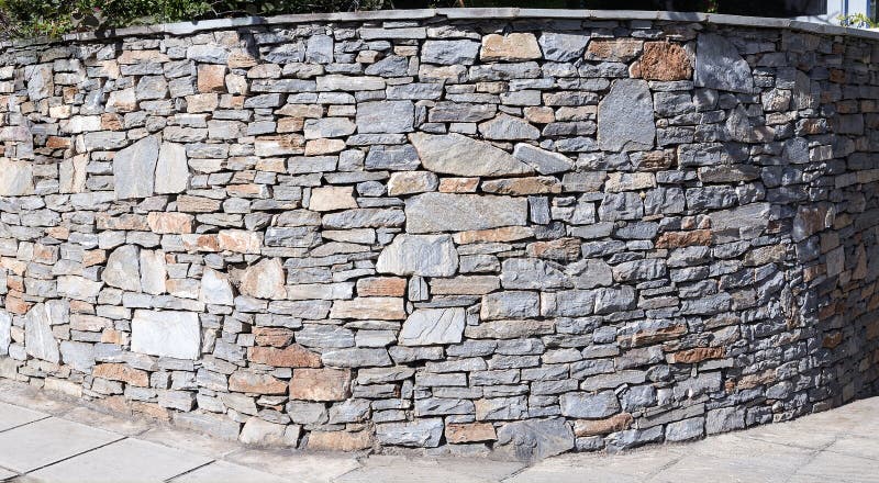 Big Rock Stone Wall for Home Stock Photo - Image of resort, decor: 47985154