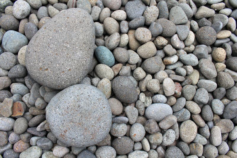 Big Stones among Smaller Pebbles, in the Garden Stock Image - Image of ...