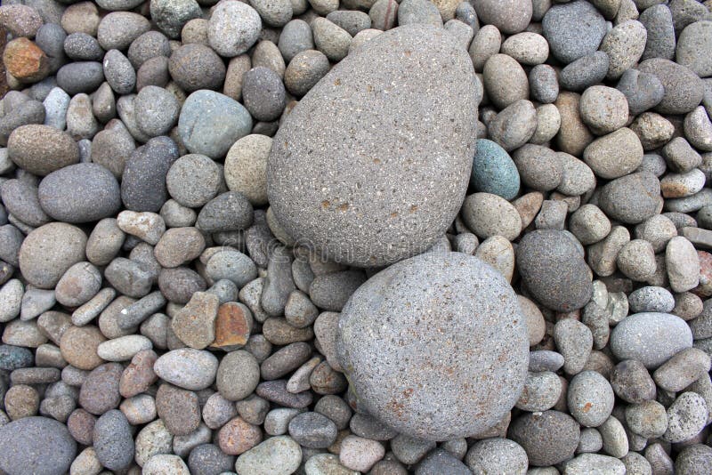 Big Stones among Smaller Pebbles, in the Garden Stock Image - Image of ...