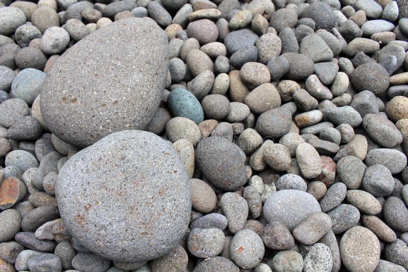 Big Stones among Smaller Pebbles, in the Garden Stock Photo - Image of ...
