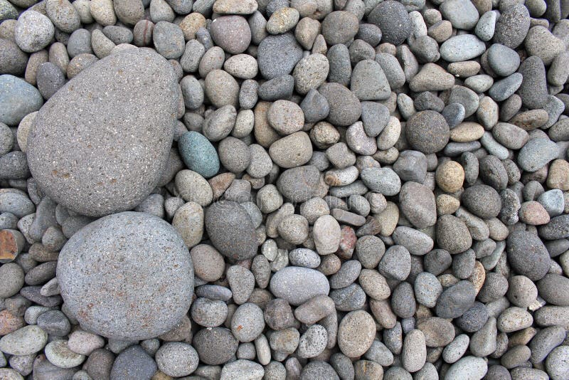 Big Stones among Smaller Pebbles, in the Garden Stock Photo - Image of ...