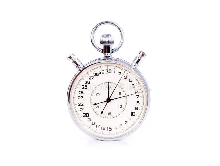 Big Stopwatch Isolated on White Stock Image - Image of object ...